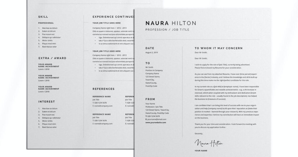 Plantillas de Currículum Vitae en formato Letra Como 【Gratis