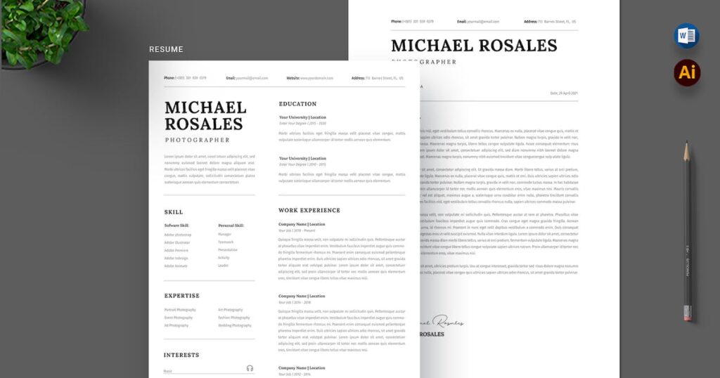 MS WORD COVER LETTER AND CV COVER PAGE TEMPLATE: Descargar plantilla de CV