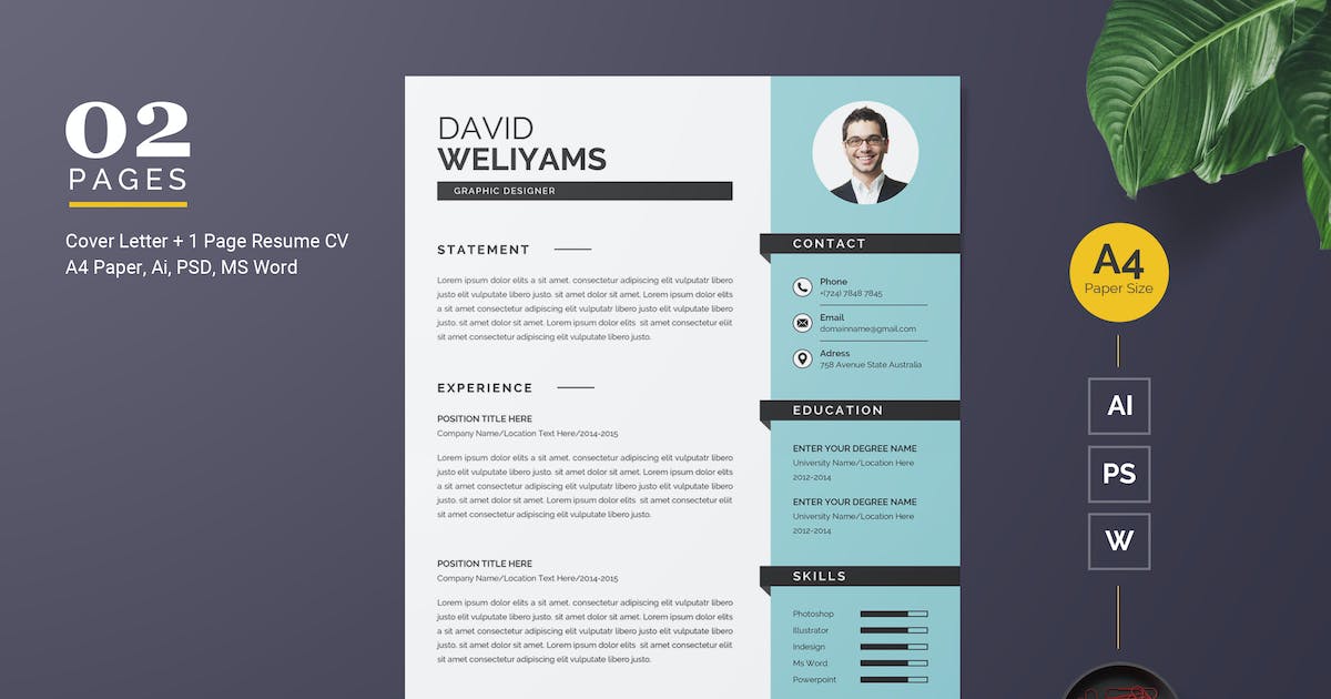 RESUME TEMPLATE: Descargar plantilla de CV