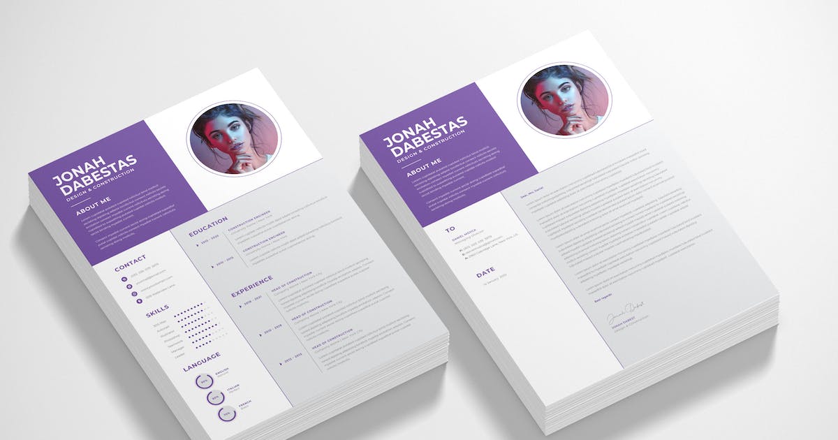 HORIZONTAL RESUME TEMPLATE: Descargar plantilla de CV
