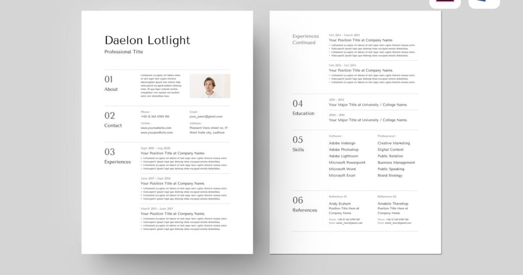 Plantillas de Currículum Vitae en formato Hoja De Amor 【Gratis