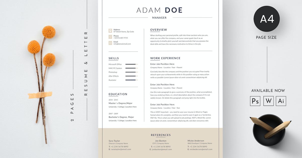 Diseña un currículum vitae a medida con nuestra plantilla modular 【Descargar Gratis