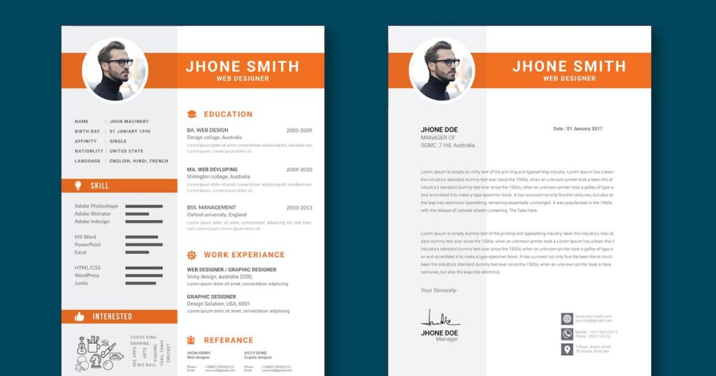 Plantillas de Currículum Vitae en formato Sitio Web 【Gratis
