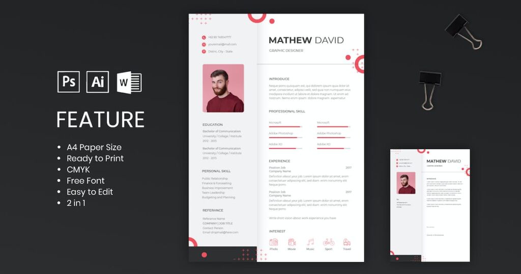 CV MONICA: Descargar plantilla de CV