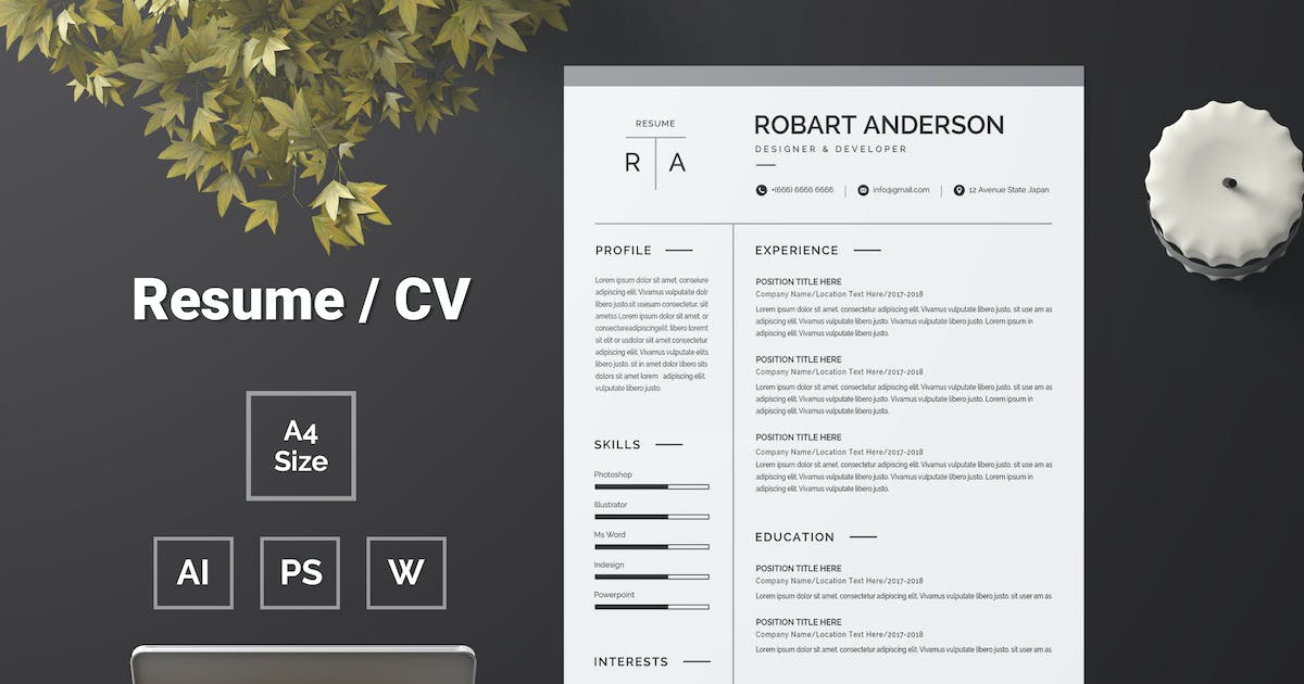 RESUME TEMPLATE: Descargar plantilla de CV