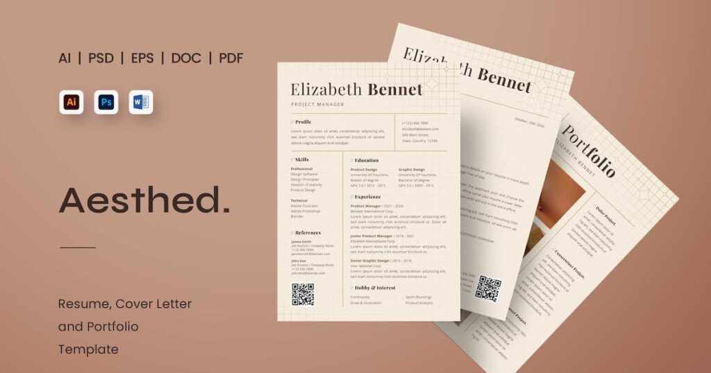 AESTHETIC RESUME TEMPLATE: Descargar plantilla de CV