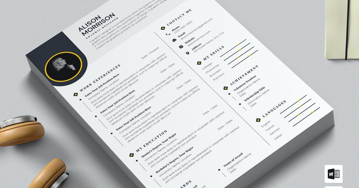 RESUME TEMPLATE WORD: Descargar plantilla de CV