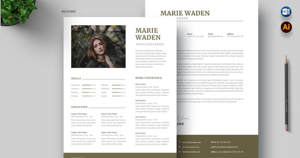 MODERN RESUME CV TEMPLATE WORD: Descargar plantilla de Currículum vitae