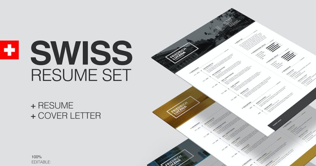 SWISS CURRICULUM SET: Descargar plantilla de Currículum vitae