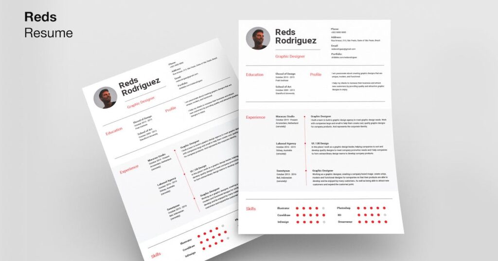 RED RESUME: Descargar plantilla de Currículum vitae