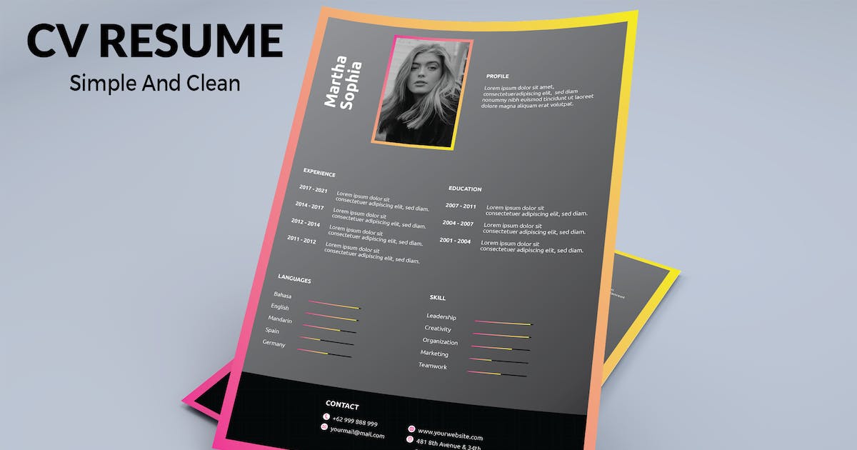 RESUME GRADIENT: Descargar plantilla de CV