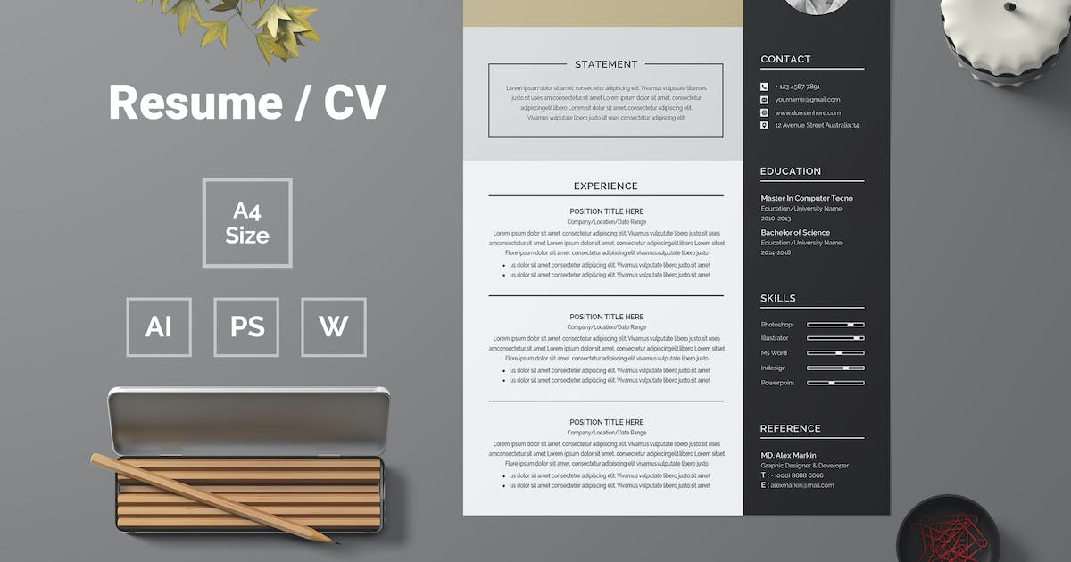 RESUME TEMPLATE: Descargar plantilla de CV