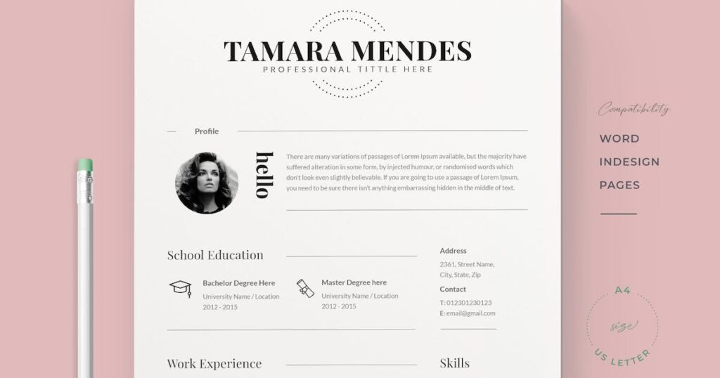 RESUME TEMPLATE CV: Descargar plantilla de CV