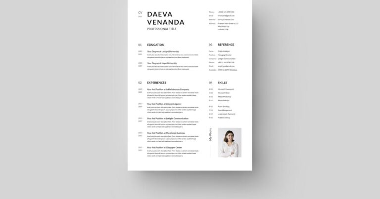 Un modelo de currículum vitae profesional: Cómo foliar y firmar tu CV ...