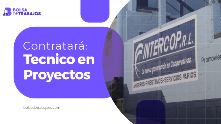INTERCOP R.L. Contratará Técnico en Proyectos
